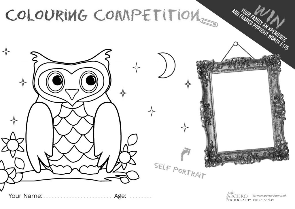 Colouring book with self portrait - Peter Arciero Photography